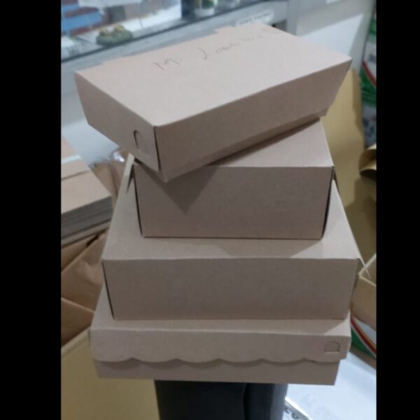 Box Makanan Kertas Kraft / Paper Lunch Box Isi 100 Pcs (Grosir) | Nekperlu