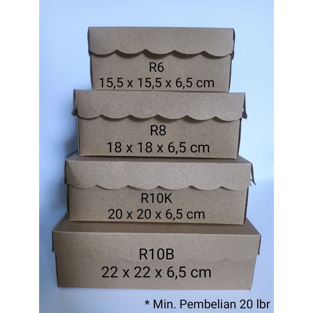 KOTAK NASI RENDA KRAFT PAPER COKLAT TEBAL PREMIUM 18X18 | Nekperlu
